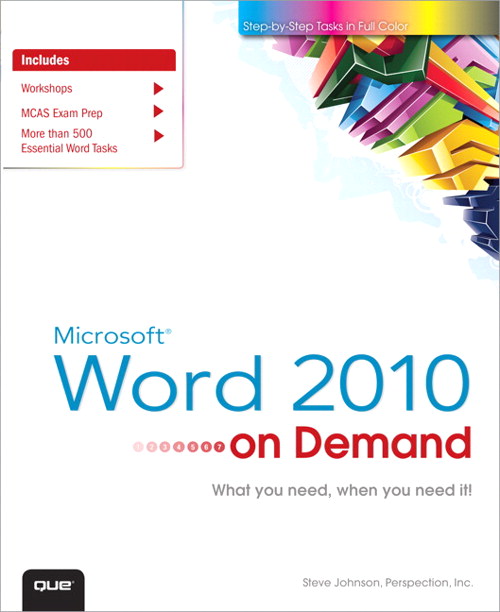 Microsoft Word 2010 On Demand, Portable Documents | InformIT